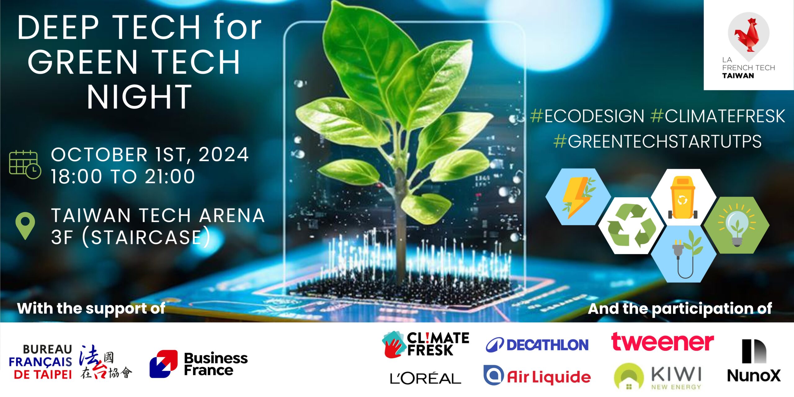 2024 Deep Tech for Green Tech Night - French Tech Taiwan